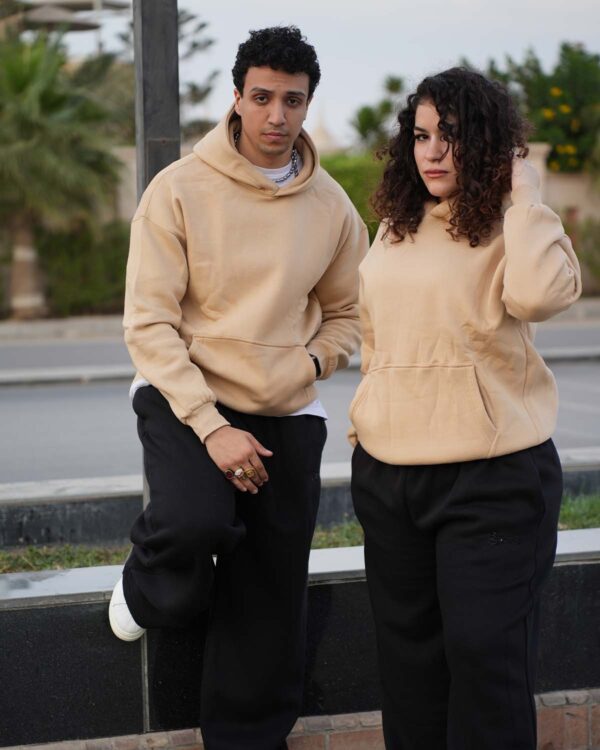 Unisex Oversized Beige Hoodie – Baddies